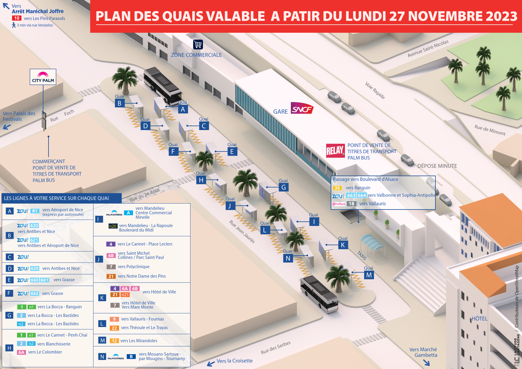 Cannes Train Station (French: Gare de Cannes)